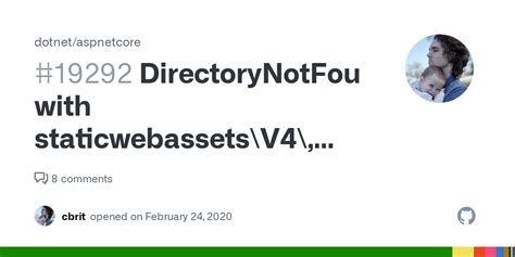DirectoryNotFoundException With Staticwebassets V NET Core Issue Dotnet