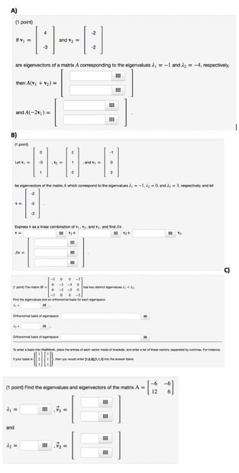 solved a 1 point if vi and v2 2 are eigenvectors of a