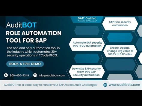 Auditbot Role Automation Sap Security Automation Sap Automation Pfcg Automation Auditbot