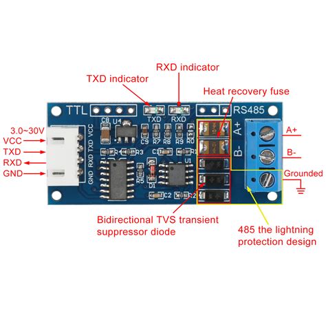 TTL To RS485 Module DC 3 0V 30V RS485 To TTL Mutual Conversion Hardware Automatic Flow Control