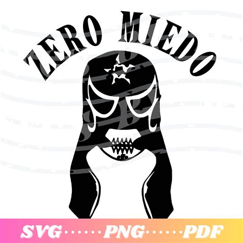 Zero Miedo Penta Mask Aew Svg Png Pdf Etsy
