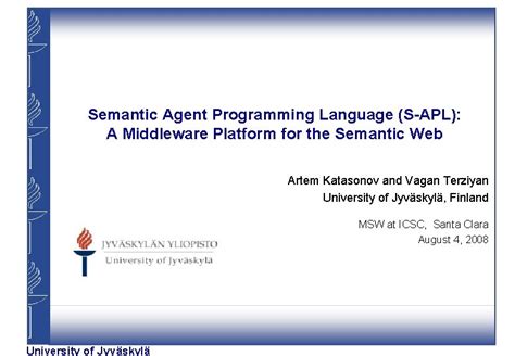 Semantic Agent Programming Language Sapl A Middleware Platform
