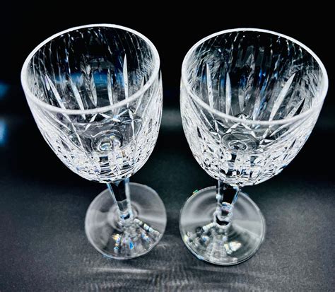 Waterford Crystal Kildare Wine Glass Vintage Cut Crystal Glasses 6 Available Height 165 Cm