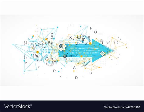Abstract Technology Concept Circuit Board Color Vector Image