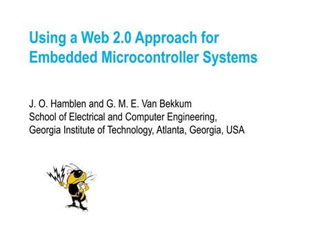 Ppt Using A Web 20 Approach For Embedded Microcontroller Systems Powerpoint Presentation Id