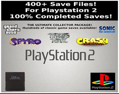 PS2 Unlocked Save Collection 400 Saves 128MB Memory Card 100 Complete Etsy