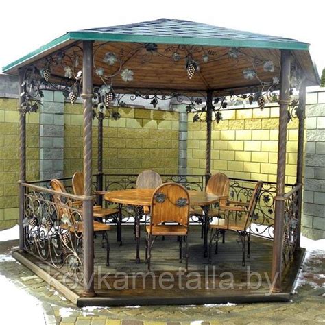 Беседка из металла парковая "Виноград" (диаметр 3м) заказать недорого