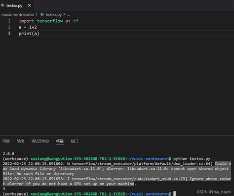 Tensorflow】：could Not Load Dynamic Library ‘libcudartso110‘；dlerrorlibcudartso110的解决方法