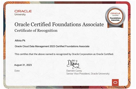 Im Happy To Share That Ive Obtained A New Certification Oracle Cloud