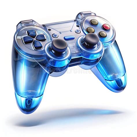 Floating Glowing Game Controller With Rotating Analog Sticks Stock