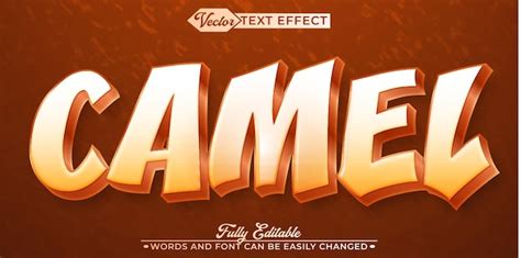 Premium Vector Camel Vector Editable Text Effect Template