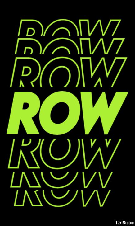 Row Text Effect And Logo Design Word