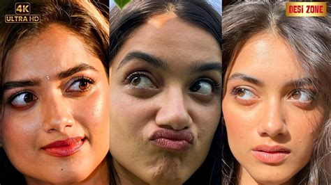 Bhagyashri Borse Close Up Face And Lips 4k Video Bhagyashri Borse Hot Vertical Edit 4k Desi