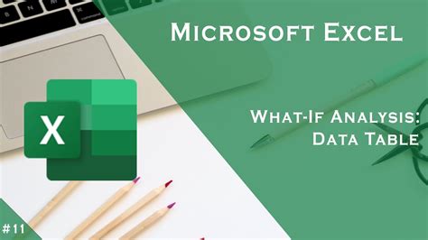 Microsoft Excel What If Analysis Data Table Youtube