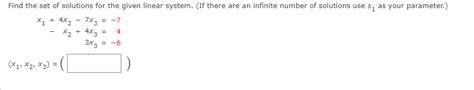 Solved Find The Set Of Solutions For The Given Linear Chegg Com