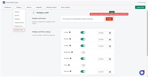 Multiple Cut Off Time Order Delivery Date App Identixweb