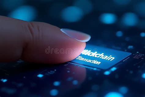 Blockchain Transaction Process Digital Network Technology Insight Virtual Environment Close Up
