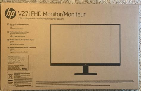 New HP V27i FHD Monitor 27" LED 9SV92AA#ABA HDMI VGA Black for Sale ...