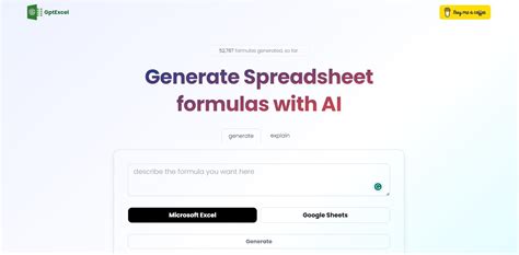 Gpt Excel Ai Tool Create Spreadsheet Formulas With Ai For Free