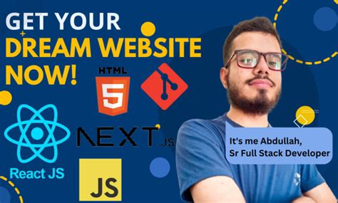 develop your dream website in react js next js node js by abdullah fiverr