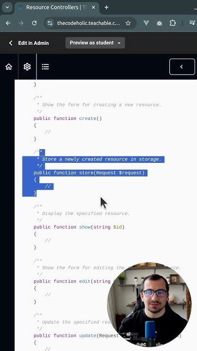 Resource Controllers In Laravel Thecodeholic Laravel Youtube