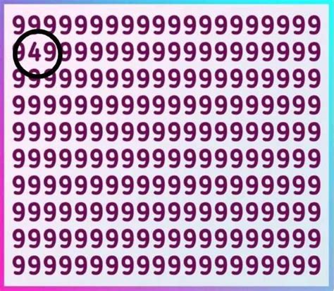 Brain Teaser Is Your IQ High Enough Find The Imposter Number 4 Disguised As A Nine