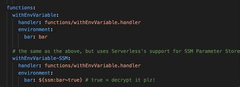 you should use ssm parameter store over lambda env variables