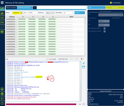 Solved How To Write Eeprom With Stm32cubeprogrammer Via U Stmicroelectronics Community