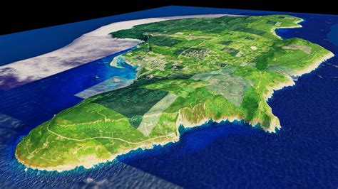 3d Model Tinian Island Full 3d Model Terrain Vr Ar Low Poly Cgtrader