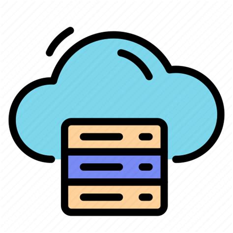 cloud computing database server storage hosting data icon