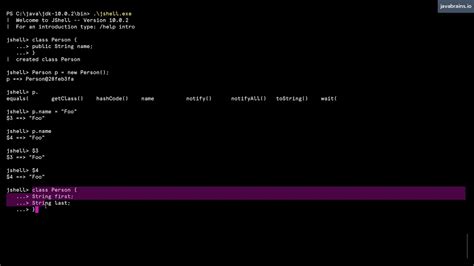 Jshell Basics 13 Creating Classes Youtube