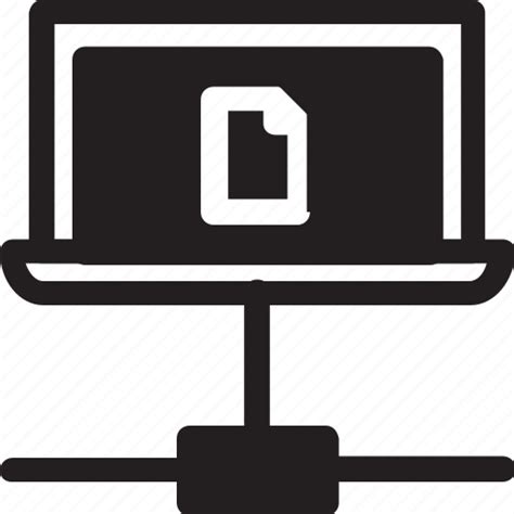 Database File Hardware Hosting Laptop Server Storage Icon
