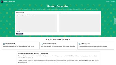 Reword Generator Online Experiencereword Generator Official Website Link