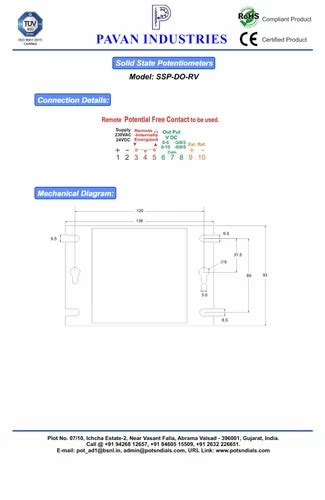 Pavan Variable Speed Motorized Potentiometers Model Vsmp 10 10 K At ₹ 9300 In Valsad