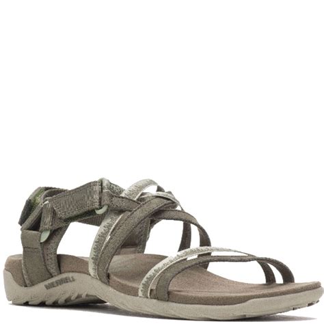 Merrell Womens Terran 3 Cush Lattice Sandals Olive Elliottsboots