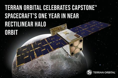 Terran Orbital Celebrates Capstone Spacecrafts One Year In Near Rectilinear Halo Orbit