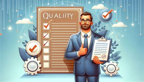 Premium Photo Photo Realistic As Quality Manager With Checklist And Certificate Concept As An