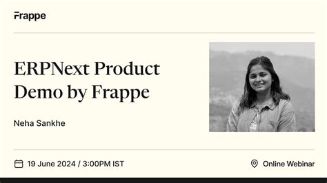 Erpnext Product Demo By Frappe Frappe Events