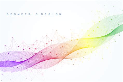 Abstract Molecular Network Pattern With Dynamic Lines And Points Sound Flow Wave Sense Of