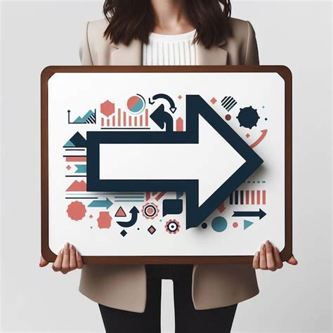 Woman With An Arrow Pointing And Pointing Premium Ai Generated Image