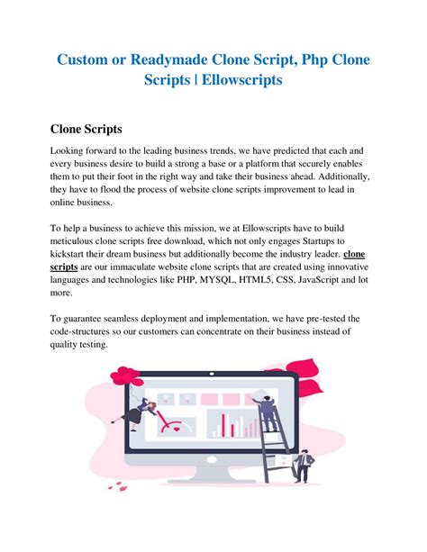 Ppt Custom Or Readymade Clone Scripts Ellowscripts Powerpoint