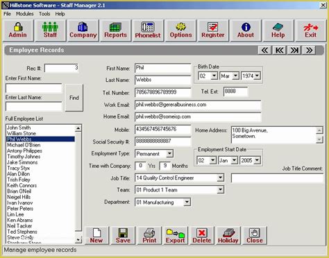 58 Free Human Resources Access Database Template Heritagechristiancollege