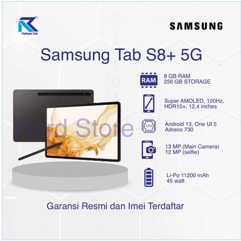 Jual Samsung Galaxy Tab S8 Plus 5G Tablet 8 256GB Shopee Indonesia