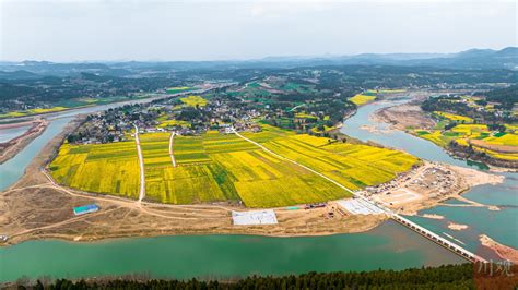 你好春天梓潼鸭鹤岩花田锦绣 春耕农种入画来 四川在线