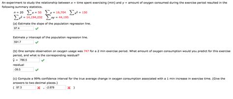 Solved I Only Need Help Finding The Confidence Intervals For Chegg