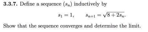 Solved Define A Sequence Inductively By Chegg