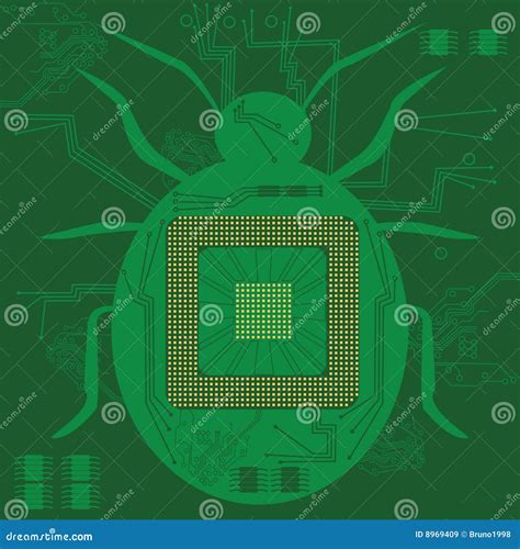 Computer Bug Stock Vector Illustration Of Trouble Vector 8969409