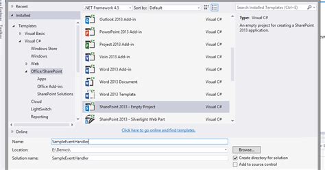 Lucky Tech Share Custom Event Handler In Sharepoint 2013 Using Visual