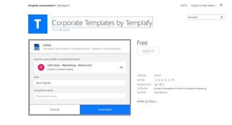 How To Install Templafy Sharepoint App From Sharepoint Store Templafy One Help Center