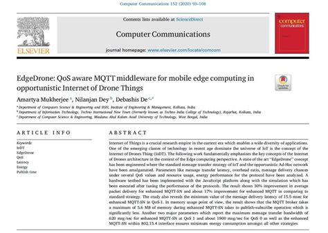 Pdf Edgedrone Qos Aware Mqtt Middleware For Mobile Edge Computing In Opportunistic Internet